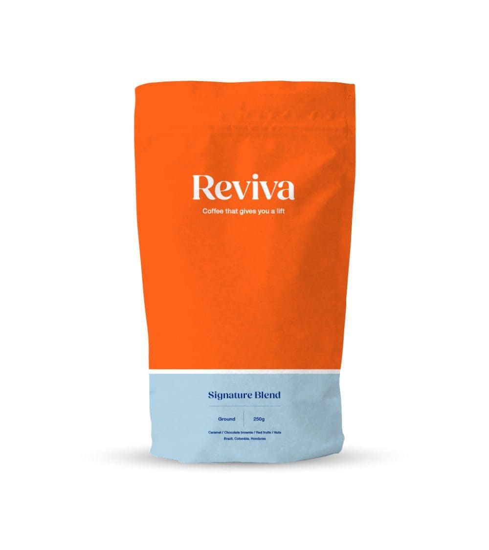 Signature Blend Ground Coffee Bag 250g - Reviva Coffee